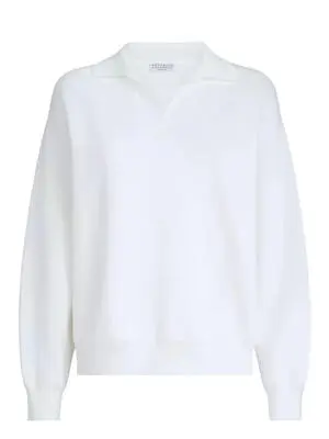 Brunello Cucinelli Polo-collar Sweater - White