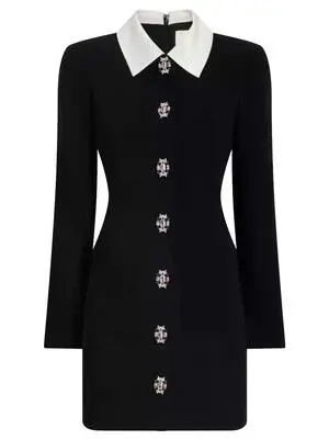 Cinq À Sept Sheryl Collared Embellished Dress - Black