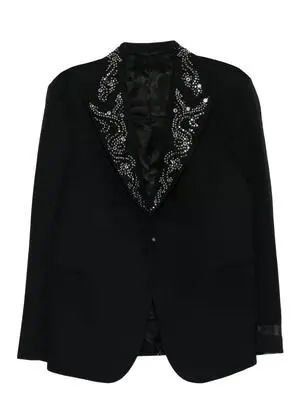Versace Grain De Poudre Evening Blazer - Black