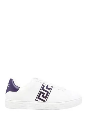 Versace Greek Key Stripe Trainers - White