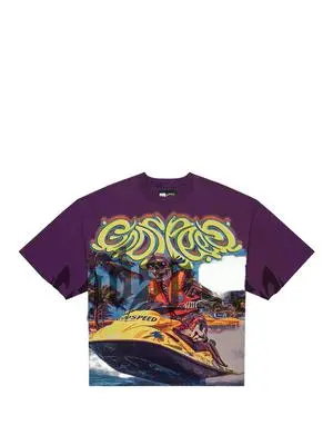 GODSPEED Wave Runner Graphic-detaill T-shirt - Purple