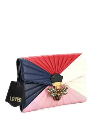Gucci Queen Margaret Colorblock Leather Clutch - Multicolour