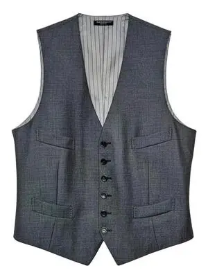 TOM FORD Wool Waistcoat - Grey