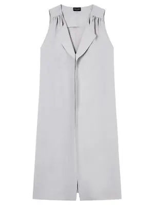 Giorgio Armani Technical Silk Shirt Dress - Grey