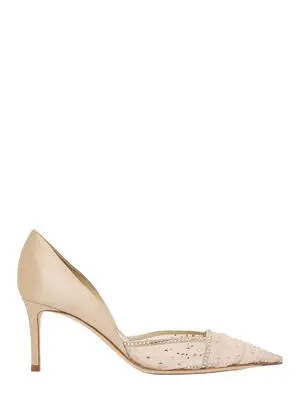 Giorgio Armani Tulle And Satin Court Shoes - Beige