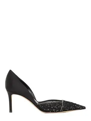 Giorgio Armani Tulle And Satin Court Shoes - Black