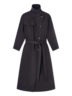 Giorgio Armani Technical Fabric Trench Coat - Brown