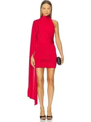 Andamane Waverly Cape-effect Mini Dress - Red