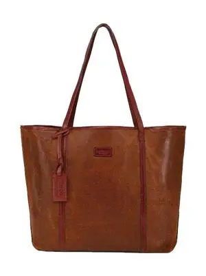 OLD TREND Alder Genuine Leather Shoulder Tote - Tan