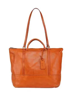 OLD TREND Crocus Genuine Leather Carryall Tote Caramel