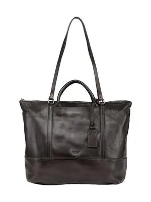 OLD TREND Crocus Genuine Leather Carryall Tote Grey