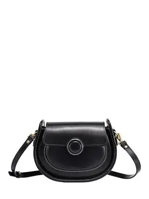 OLD TREND Begonia Genuine Leather Crossbody - Black