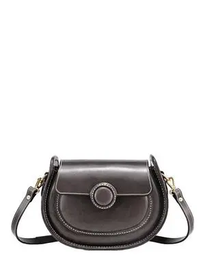 OLD TREND Begonia Genuine Leather Compact Crossbody - Grey