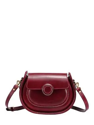 OLD TREND Begonia Genuine Leather Crossbody - Maroon