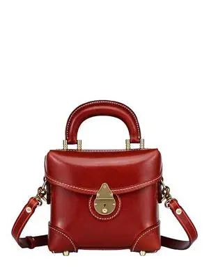 OLD TREND Azalea Genuine Leather Box Crossbody Red