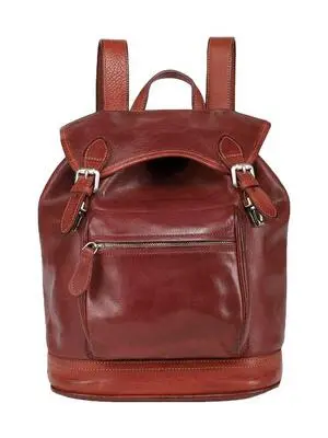 OLD TREND Ficus Leather Backpack Brown