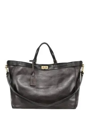 OLD TREND Genuine Leather Travel Tote - Taupe