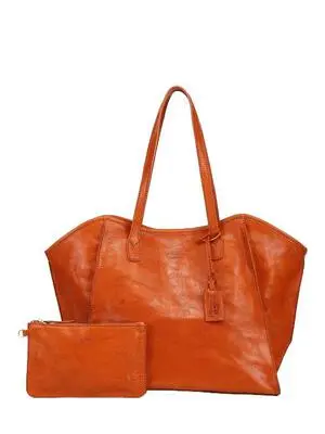 OLD TREND IRIS Genuine Leather Tote Caramel