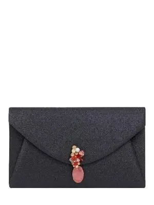 LARALLAN Mabel Oversized Envelope Clutch - Black