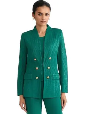 Ming Wang Multi-stitch Knit Tailored Jacket - Everest