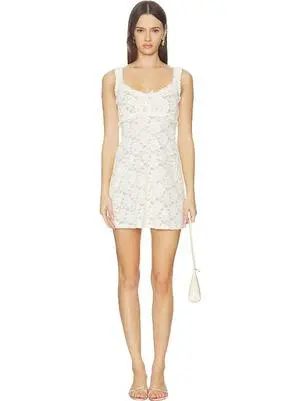 For Love & Lemons Cloud Lace Slip Dress - White