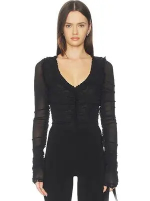 Free People X Worn To Be Wild Bodysuit - Black