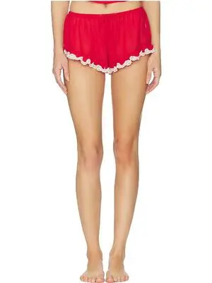 For Love & Lemons Fiona Lace Short - Red
