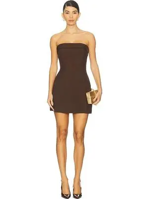 RUNAWAY THE LABEL Zarla Mini Dress - Chocolate