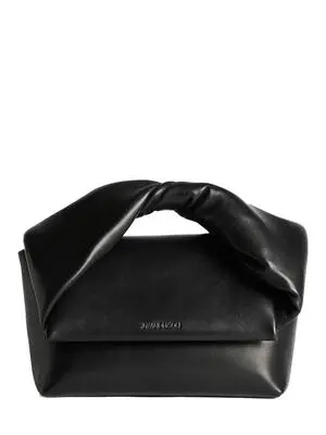 JW Anderson Midi Twister Leather Handbag - Black