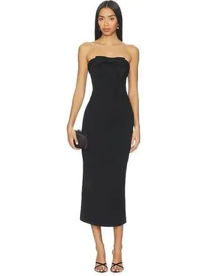 Line & Dot Elodie Midi Dress - Black