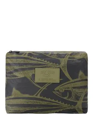 ALOHA COLLECTION Mid Ahi Zip Pouch - Olive/black