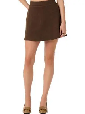 Astr The Label Swing Knit Miniskirt - Brown