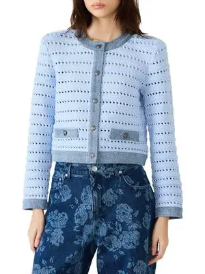 Steve Madden Cassette Cardigan - Powder Blue