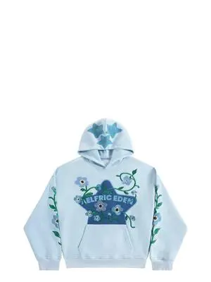 AELFRIC EDEN Beaded Floral Eden Star Pullover Hoodie - Blue