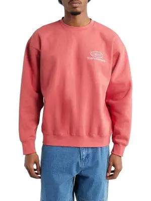Obey Sound And Resistance Embroidered Sweatshirt - Mineral Red
