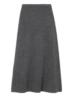 Theory Merino Wool-blend Maxi Skirt - Gray