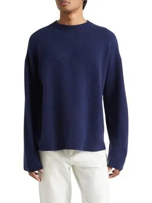 THE ELDER STATESMAN Dume Cashmere Crewneck Sweater - Twilight
