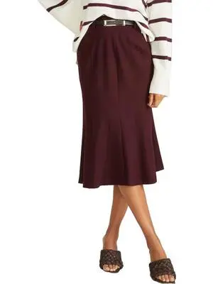 Universal Standard Carla Ponte Flared Skirt - Cherry Red
