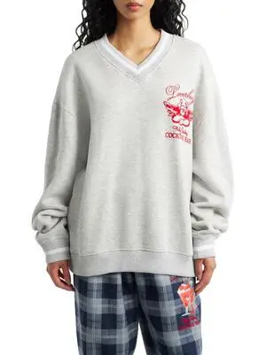 BOYS LIE Loverboy Graphic Sweatshirt - Heather Grey