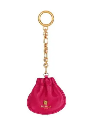 Balmain Pulse Leather Key Ring - Pink