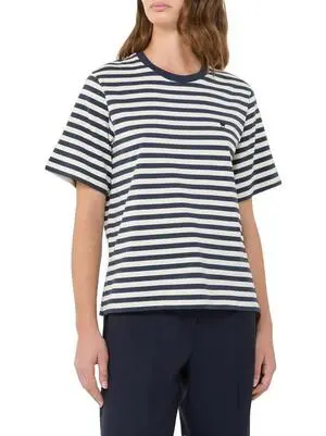 Max Mara Stripe Jersey T-shirt - Ecru/navy