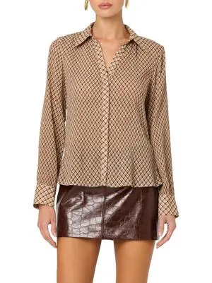 ASTR THE LABEL Laurel Button-Up Shirt