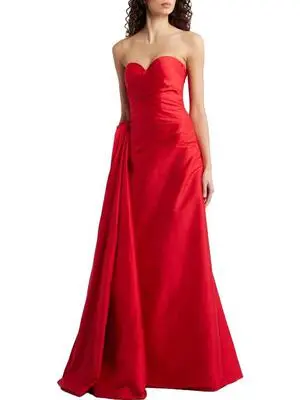 Chiara Boni La Petite Robe Lilya Strapless Taffeta Ballgown - Passion
