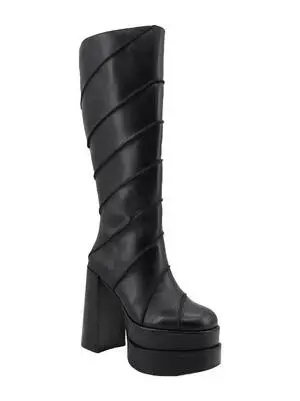 ZIGI Albania Platform Knee High Boots - Black Light