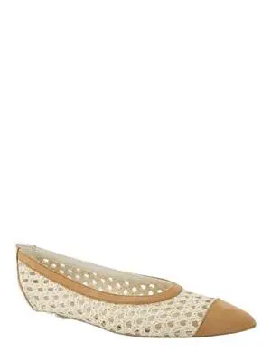 Paul Green Daisy Pointed Toe Flat - Sisal Nature Nubuk Diva