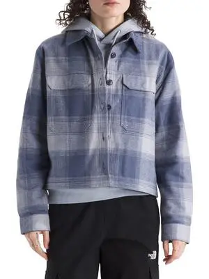 The North Face Valley Plaid Organic Cotton Flannel Shirt Jacket - Twilight Galaxy Shadow Plaid