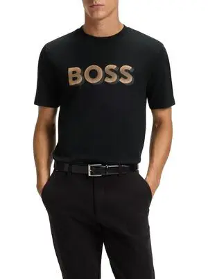 BOSS Thompson Cotton Logo Graphic T-shirt - Black
