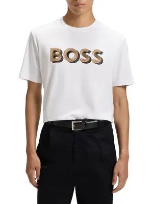 BOSS Thompson Cotton Logo Graphic T-shirt White