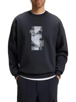 BOSS Graphic Crewneck Sweatshirt - Dark Blue