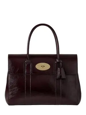 Mulberry Bayswater Patent Leather Satchel - Deep Aubergine